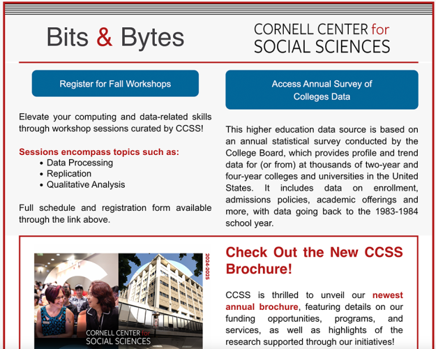 Cornell Center for Social Sciences | Cornell University